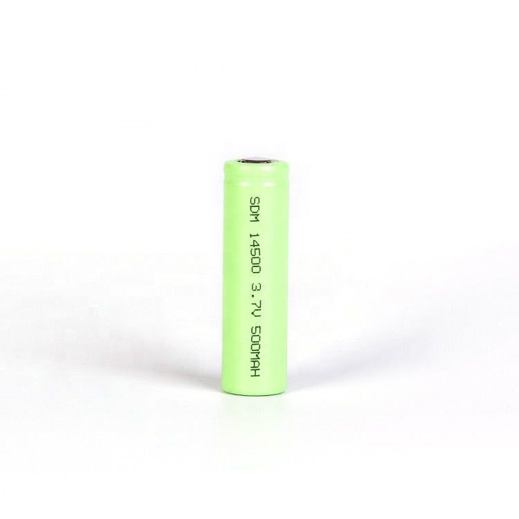 Cylindrical 14500 Lithium Ion Rechargeable Battery 3.7v 500mah ...